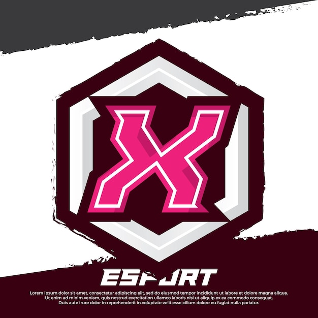 Captivating Esport Hexagon Logo with Bold Pink Lettering | Jiffy Designs