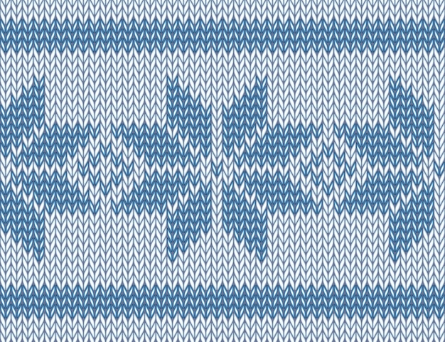 Intricate Knitted Snowflake Pattern in Shades of Blue | Jiffy Designs