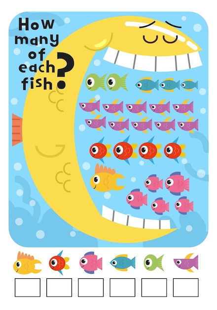 Vibrant Underwater World: Count the Colorful Fish | Jiffy Designs