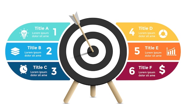 Vibrant Infographic with Bullseye Target and Colorful Sections | Jiffy ...