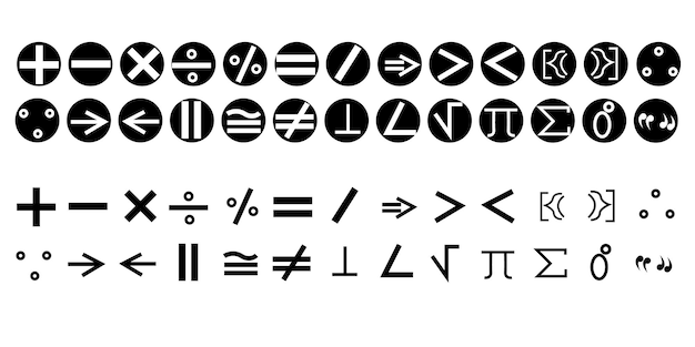 Diverse Collection of Iconic Mathematical and Logical Symbols | Jiffy ...