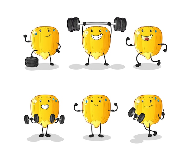 Cheerful Emoji Fitness Collection: Workout Buddies for Any Design ...