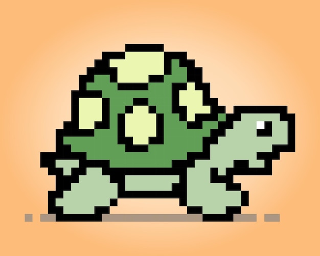 Charming Retro Pixel Turtle Illustration | Jiffy Designs