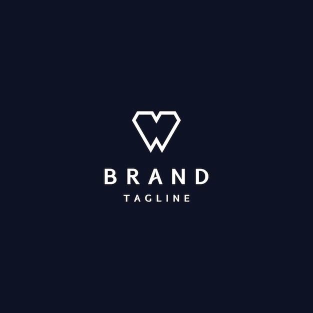 Elegant Monogram Logo with Stylized Letter W on Dark Background | Jiffy ...