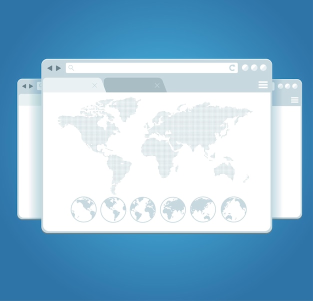 Elegant World Map Graphic for Versatile Design Applications | Jiffy Designs