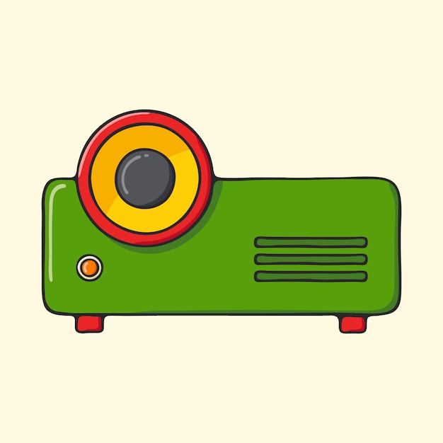 Vibrant Retro Projector with Colorful Geometric Shapes | Jiffy Designs