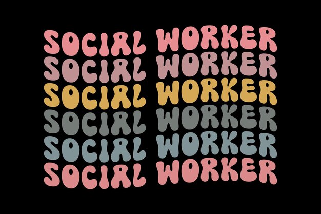 Vibrant Typographic Composition Celebrating Social Work Profession ...