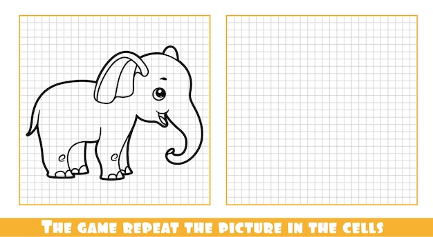 Adorable Elephant Collection with Playful Grid Background | Jiffy Designs