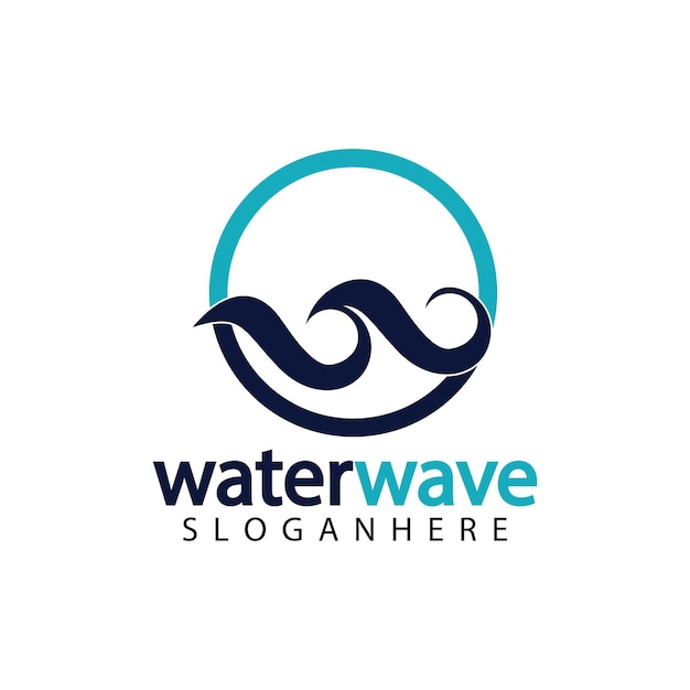 Captivating Aquatic Emblem with Flowing Wave Design | Jiffy Designs