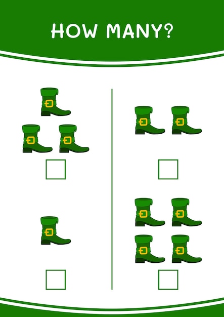 Counting Leprechaun Boots on a Festive Green Background | Jiffy Designs