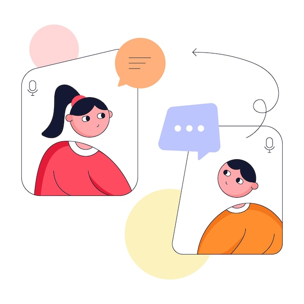 Friendly Conversation Between Cheerful People | Jiffy Designs