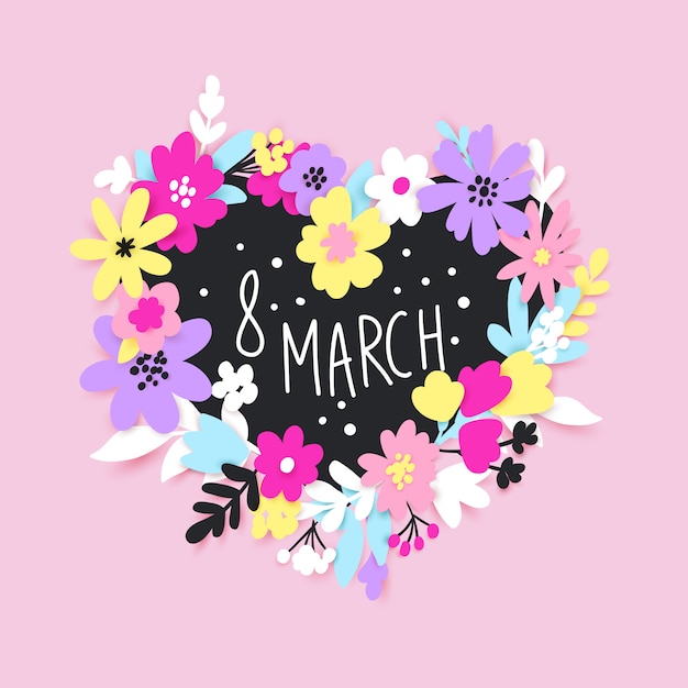 Vibrant Floral Heart Celebrating March | Jiffy Designs