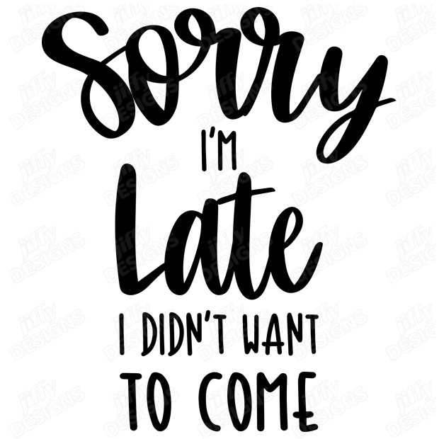 Playful Monochrome Lettering with Relatable Apology Message | Jiffy Designs