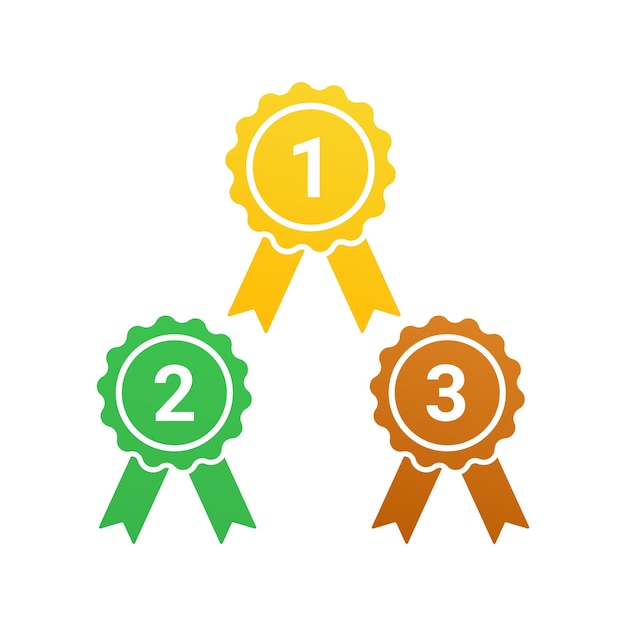 Vibrant Award Ribbons Celebrating Achievements and Milestones | Jiffy ...