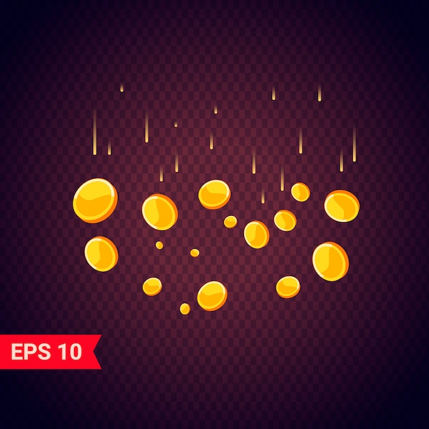 Cascading Golden Orbs Amid Falling Amber Shards on Regal Backdrop | Jiffy Designs