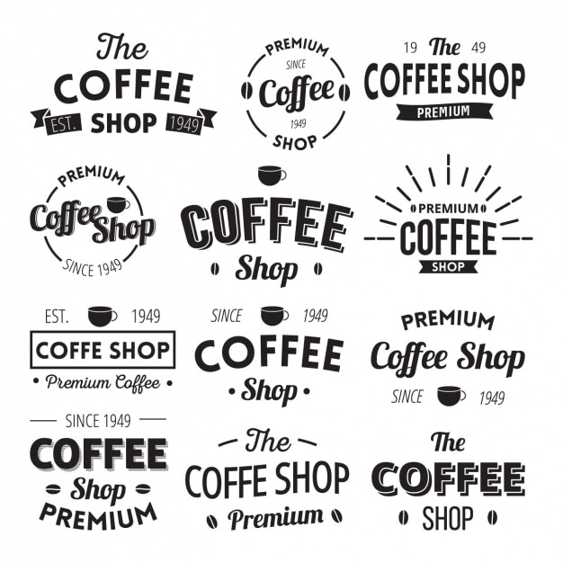 Vintage Coffee Shop Branding and Typographic Designs | Jiffy Designs