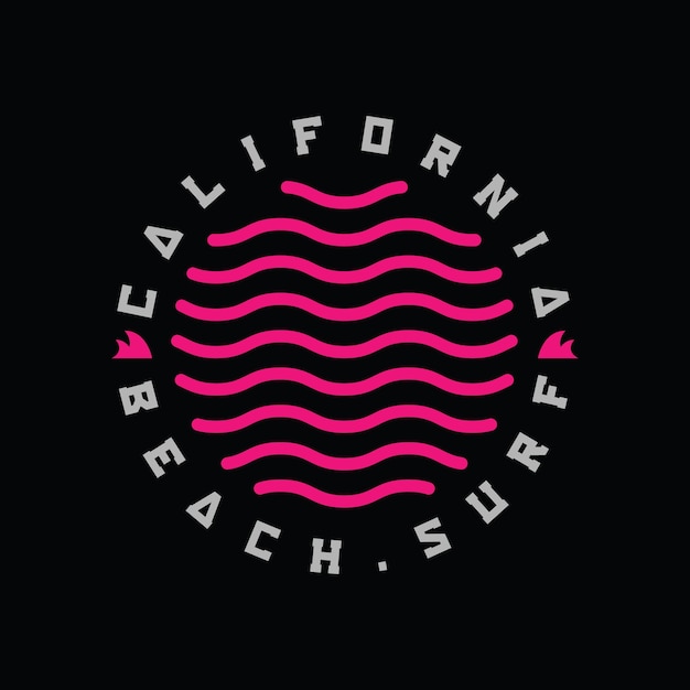 Vibrant Wavy Pattern in Bold California Beach Surf Design | Jiffy Designs
