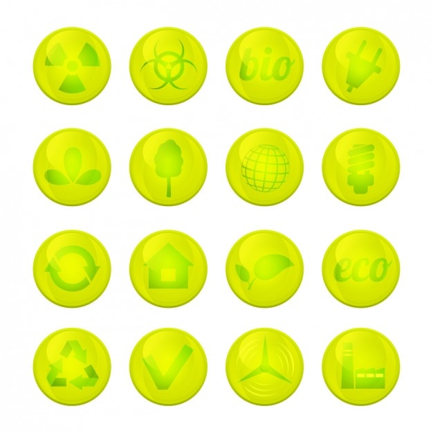 Vibrant Neon Green Icon Set with Diverse Symbols and Designs | Jiffy ...