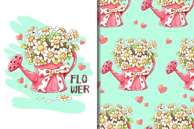 Vibrant Floral Bouquets and Ladybugs in Watering Cans | Jiffy Designs