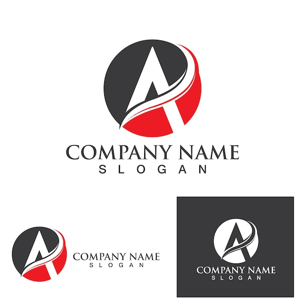 Sleek and Dynamic 'A' Symbol Logo with Red Accent | Jiffy Designs