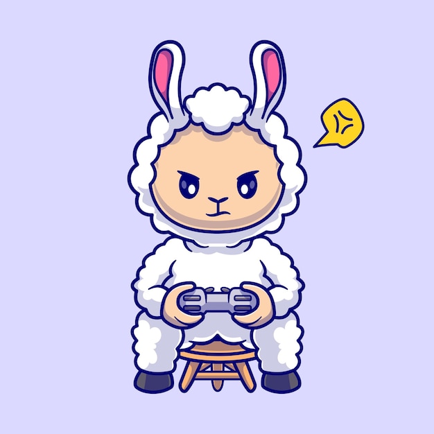 Adorable Fluffy Bunny Gamer with Controller | Jiffy Designs