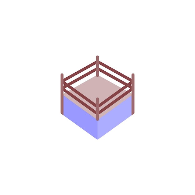 Minimalist Boxing Ring Design in Shades of Purple | Jiffy Designs