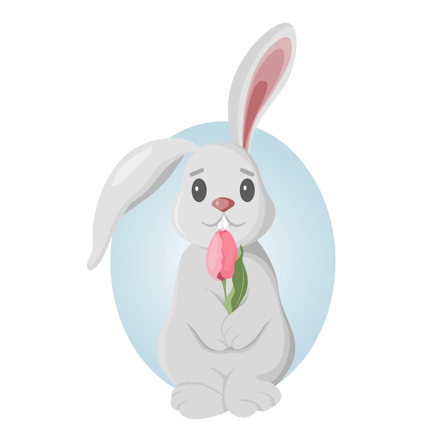 Adorable Bunny with Tulip Holding a Sweet Surprise | Jiffy Designs
