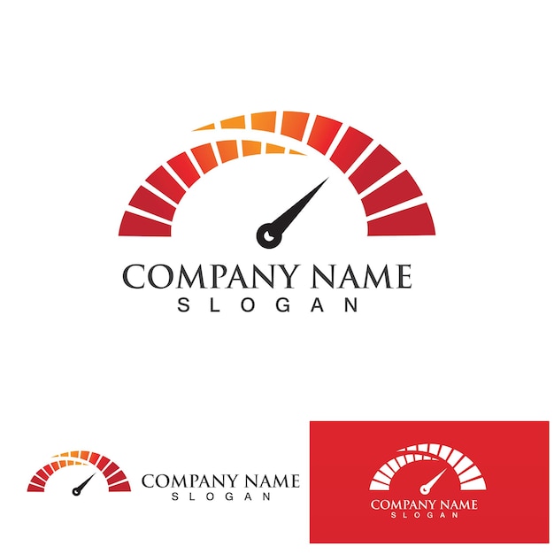 Vibrant Gauge Logo with Customizable Company Name | Jiffy Designs