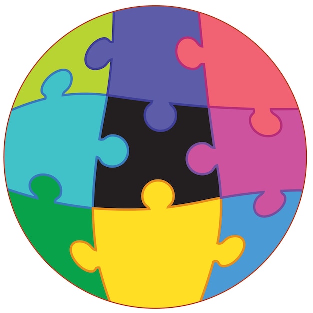Vibrant Puzzle Piece Mosaic Design | Jiffy Designs