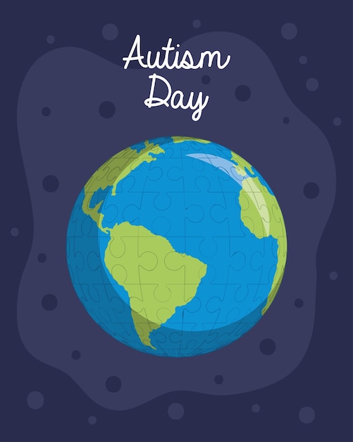 Vibrant World Globe for Autism Awareness Day | Jiffy Designs