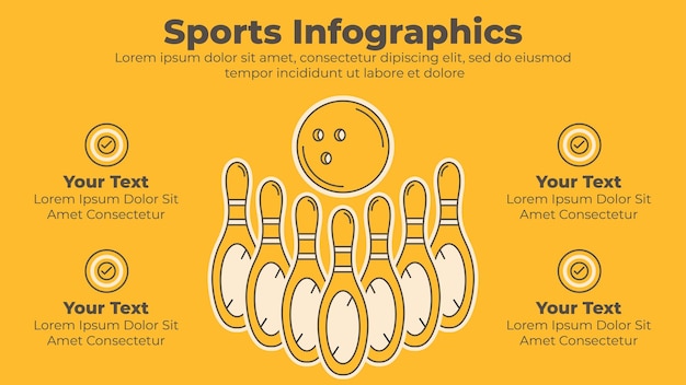 Vibrant Sports Infographic with Bowling Pins and Ball | Jiffy Designs