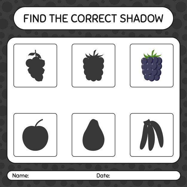 Identify the Matching Fruit Silhouettes | Jiffy Designs
