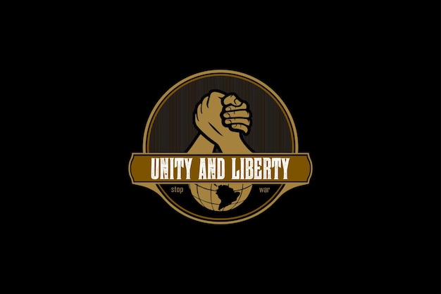 Powerful Global Unity and Liberty Symbol in Metallic Tones | Jiffy Designs