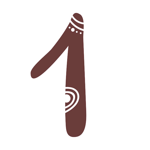Elegant Tribal-Inspired Number One Symbol | Jiffy Designs