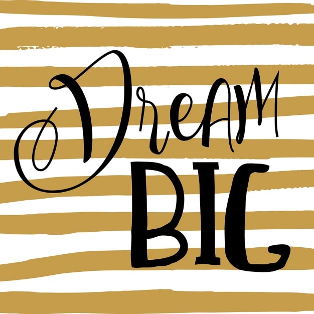 Dream Big Typography on Striped Background | Jiffy Designs