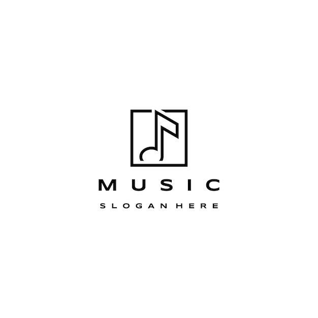 Minimalist Musical Notes Symbol with Sleek Typography | Jiffy Designs