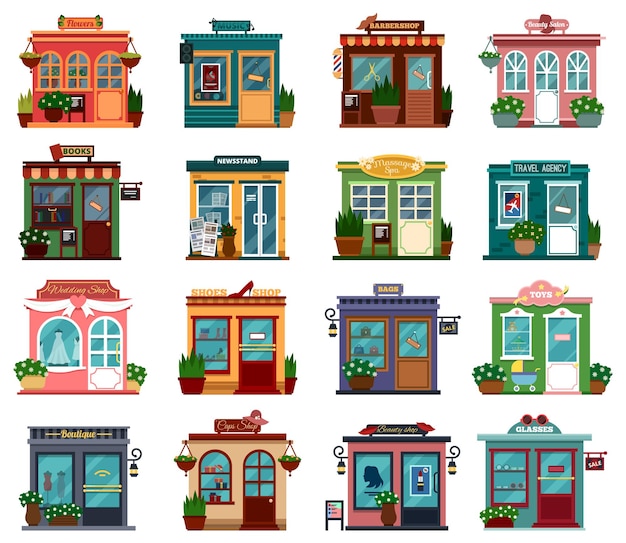 Charming Storefronts: A Vibrant Architectural Tapestry of Small-Town ...