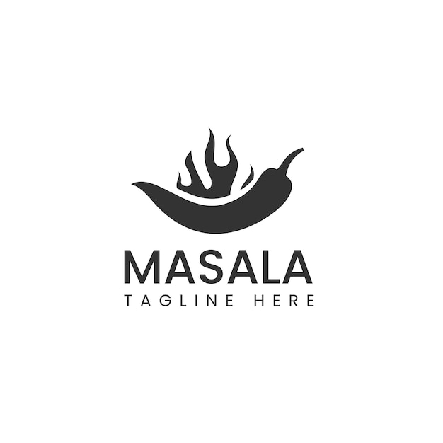 Captivating Chili Pepper Silhouette with Tagline | Jiffy Designs