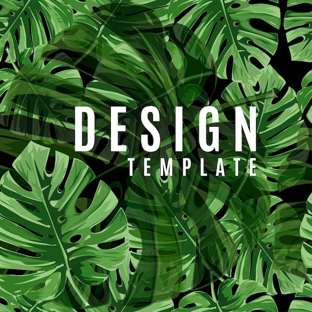 Lush Tropical Foliage Design Template | Jiffy Designs