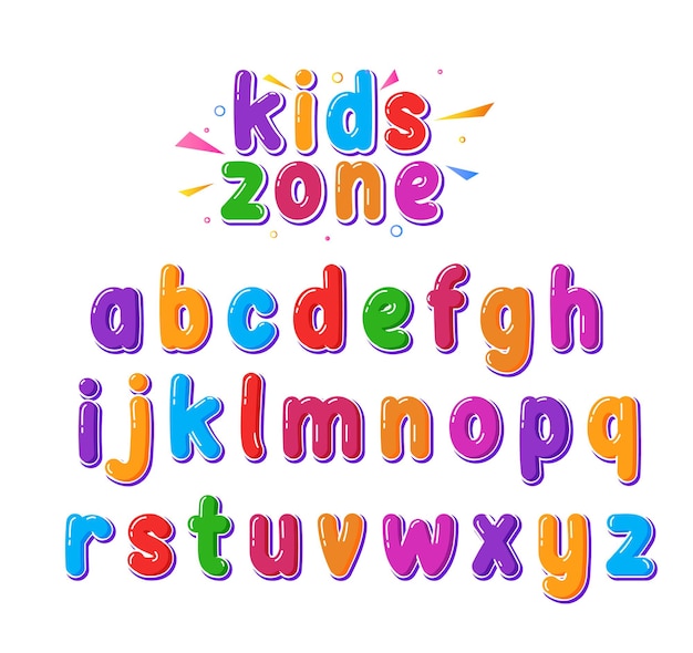 Colorful Alphabet Letters in Fun, Playful Style | Jiffy Designs