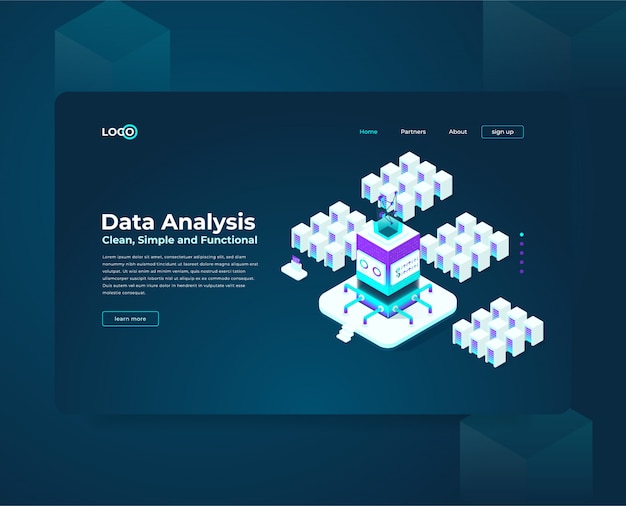 Vibrant Isometric Data Analysis Dashboard with Hexagonal Shapes | Jiffy ...