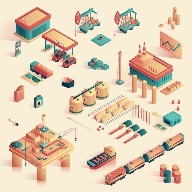 Vibrant Isometric Collection of Diverse Graphic Elements | Jiffy Designs