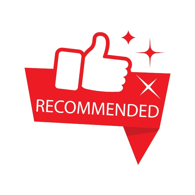 Vibrant Thumbs Up Recommended Graphic with Sparkles | Jiffy Designs