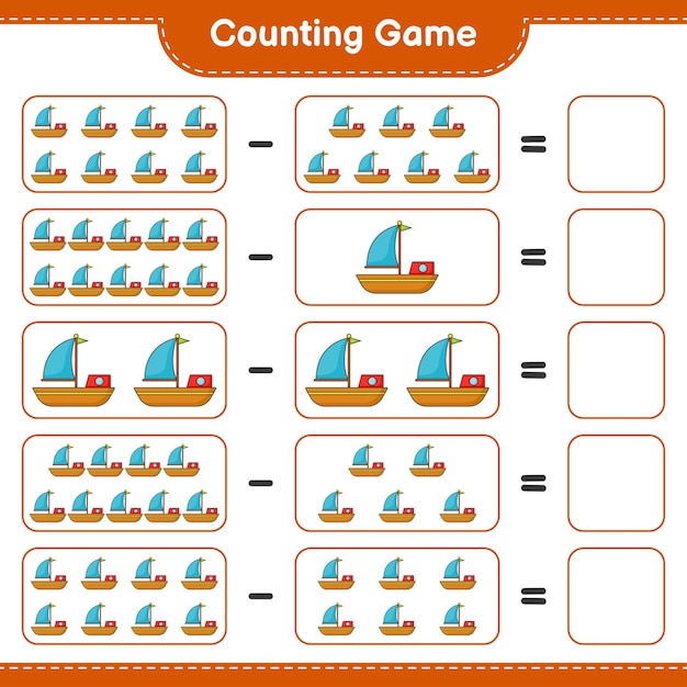 Charming Nautical Counting Game with Sailboats and Ducks | Jiffy Designs