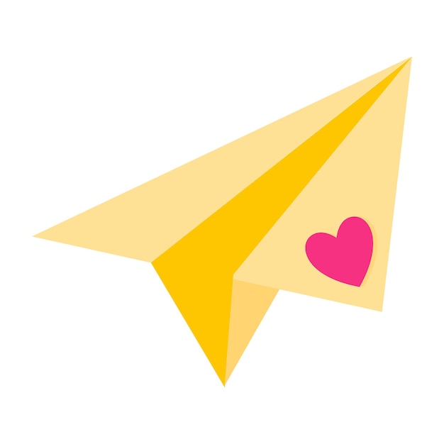 Vibrant Paper Airplane with Heart Emblem | Jiffy Designs