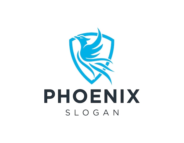 Majestic Phoenix Emblem with Elegant Swooping Wings | Jiffy Designs