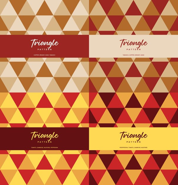 Vibrant Triangular Pattern Collection with Textured Backgrounds | Jiffy Designs