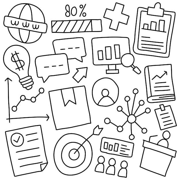 Digital Analytics and Data Visualization Symbols Illustration | Jiffy ...