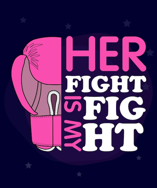 Empowering Pink Boxing Glove: Her Fight is My Fight | Jiffy Designs