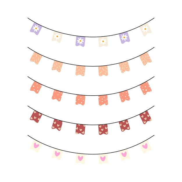 Colorful Fabric Bunting Flags Strung Across the Sky | Jiffy Designs